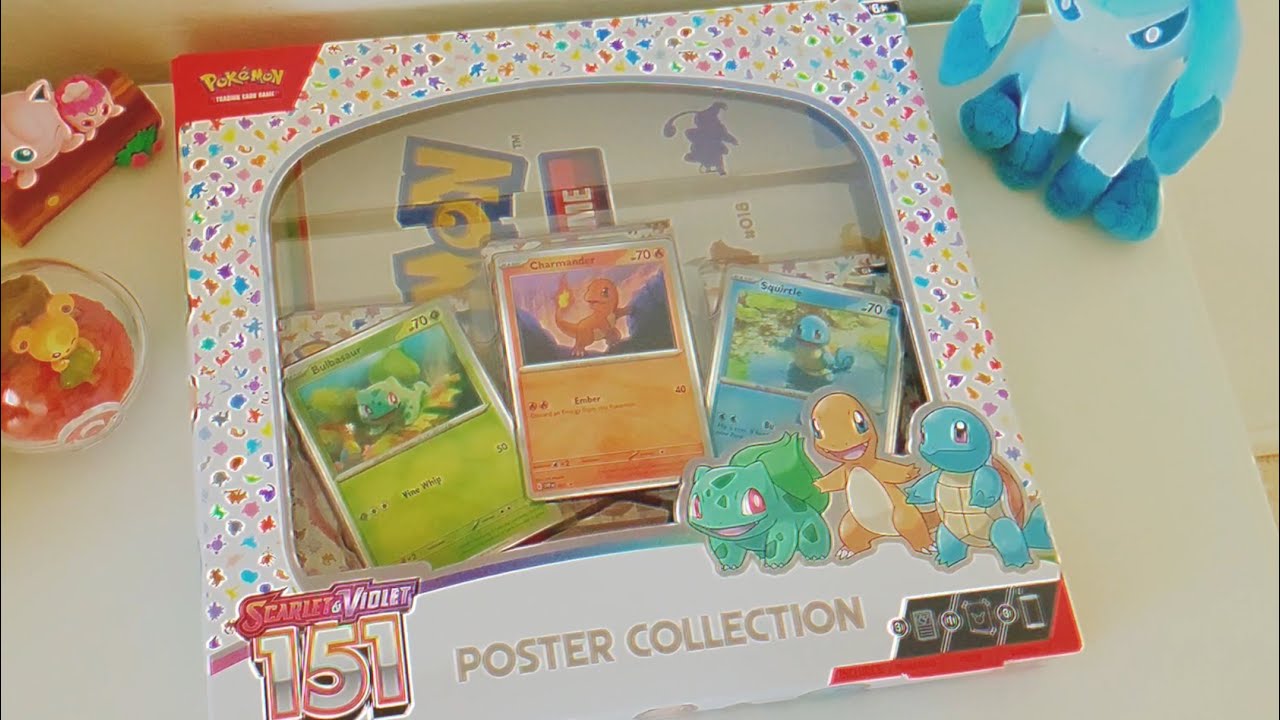 Pokémon 151 Poster Collection Unpacking: Cards and a Pull-Out Poster ...