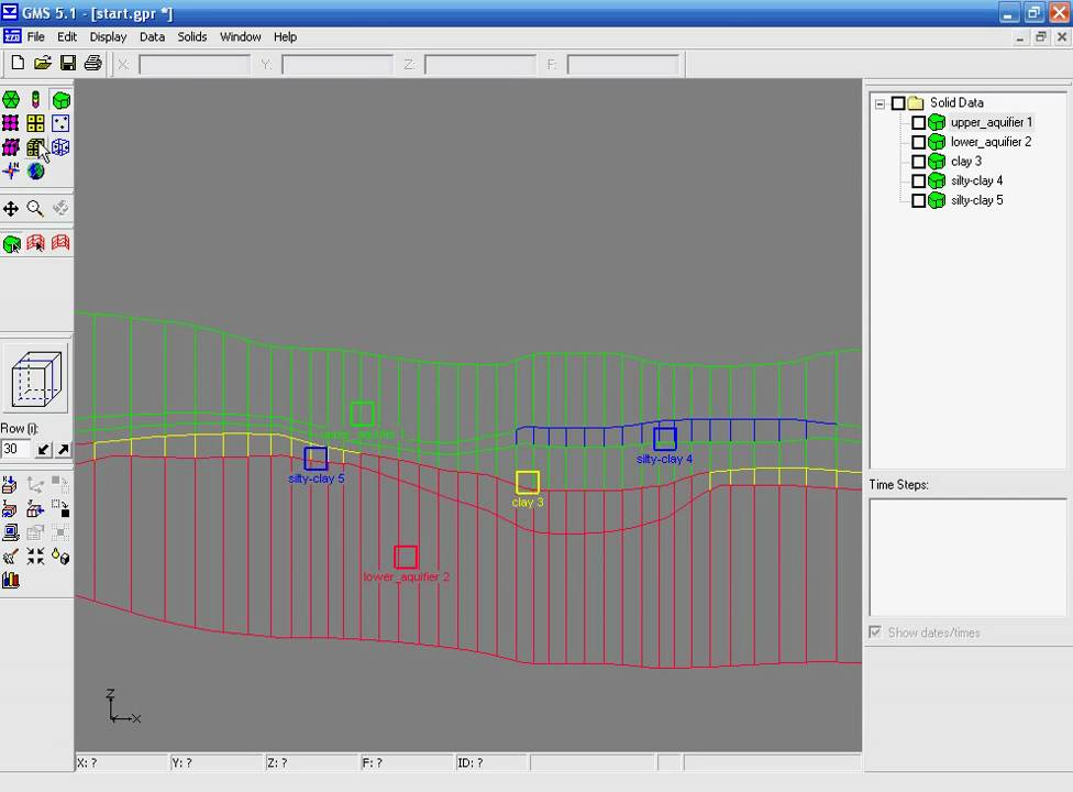 Groundwater Modeling System (GMS)- Assign grid layers to solid (Part 4 ...