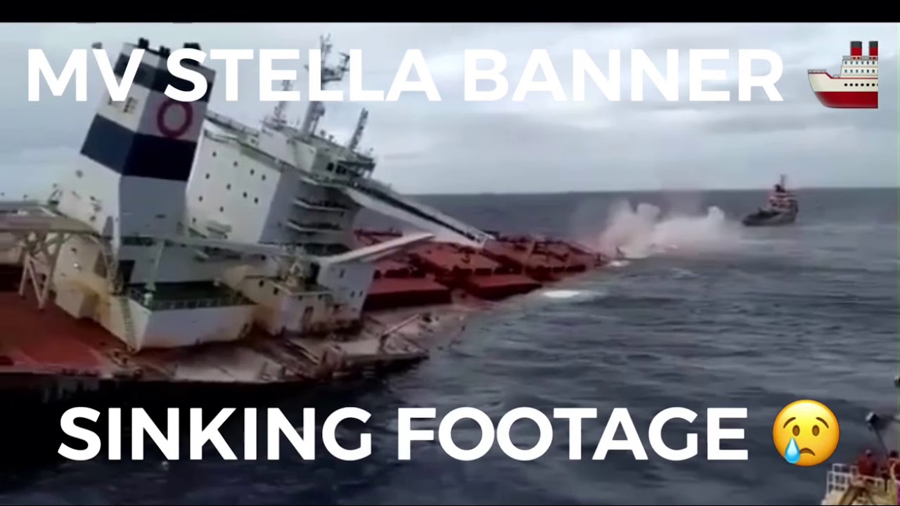 MV STELLA BANNER SINKING FOOTAGE 😱 - YouTube