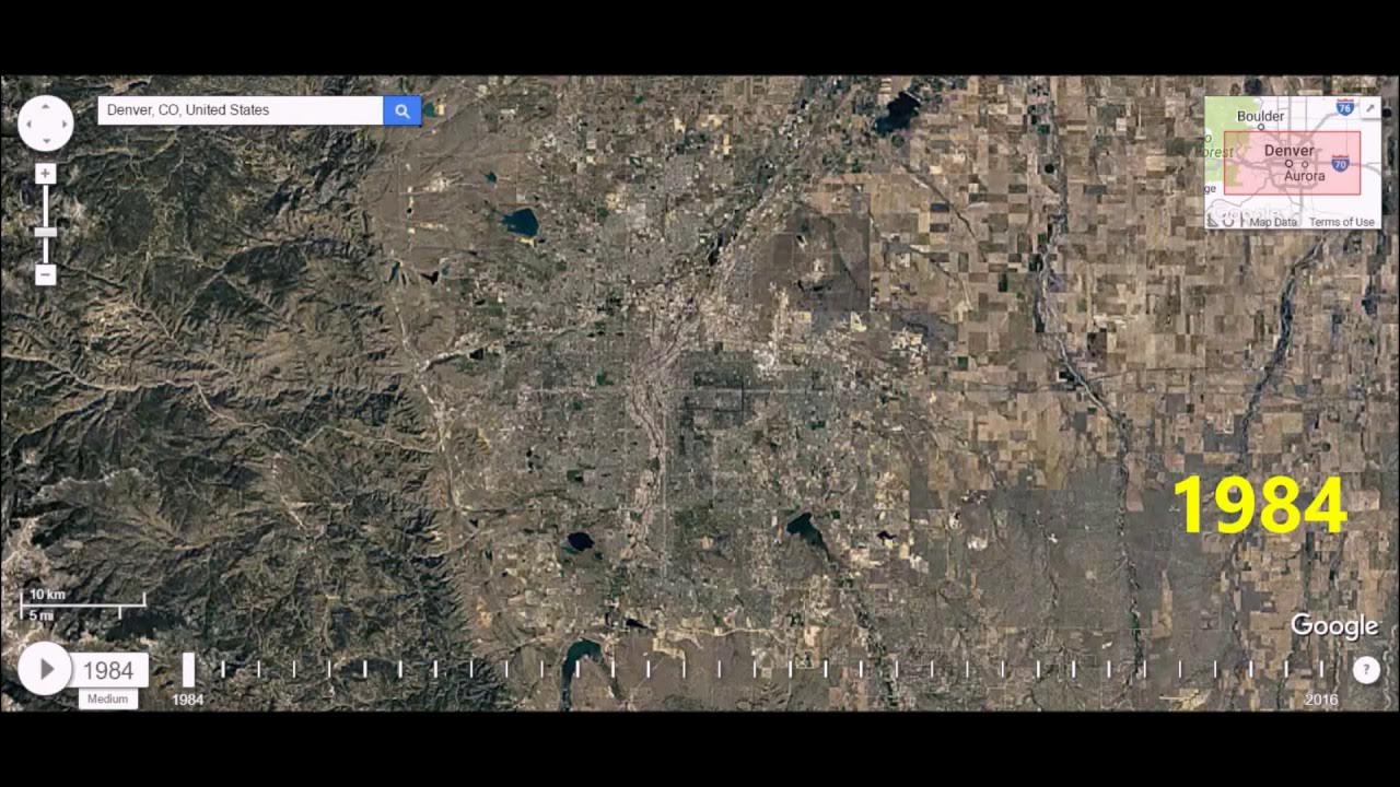 Denver CO - Urban Sprawl Time Lapse - YouTube