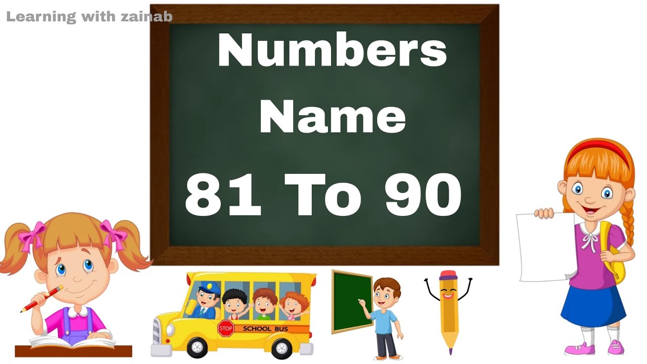 Count number with spelling 81-90! number spellings 81 to 90!81 to 90 ...