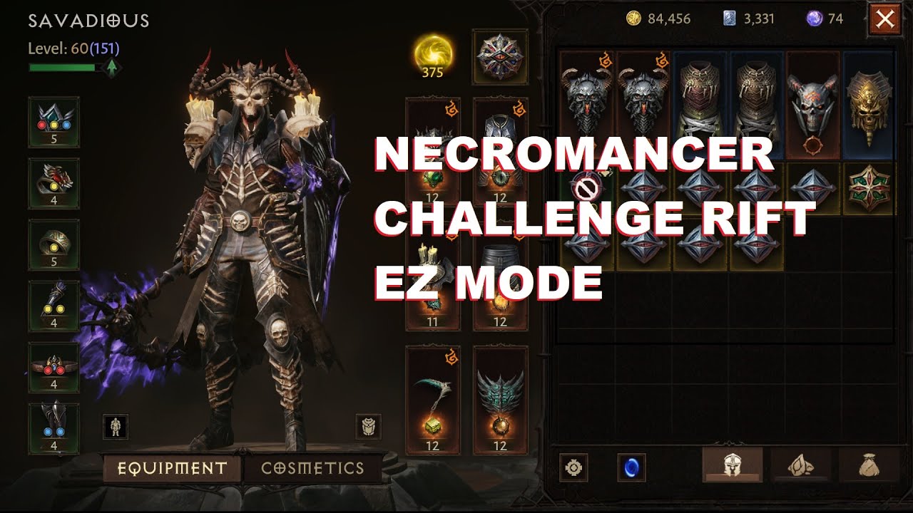 Diablo Immortal Challenge rift EASY MODE Necromancer - YouTube