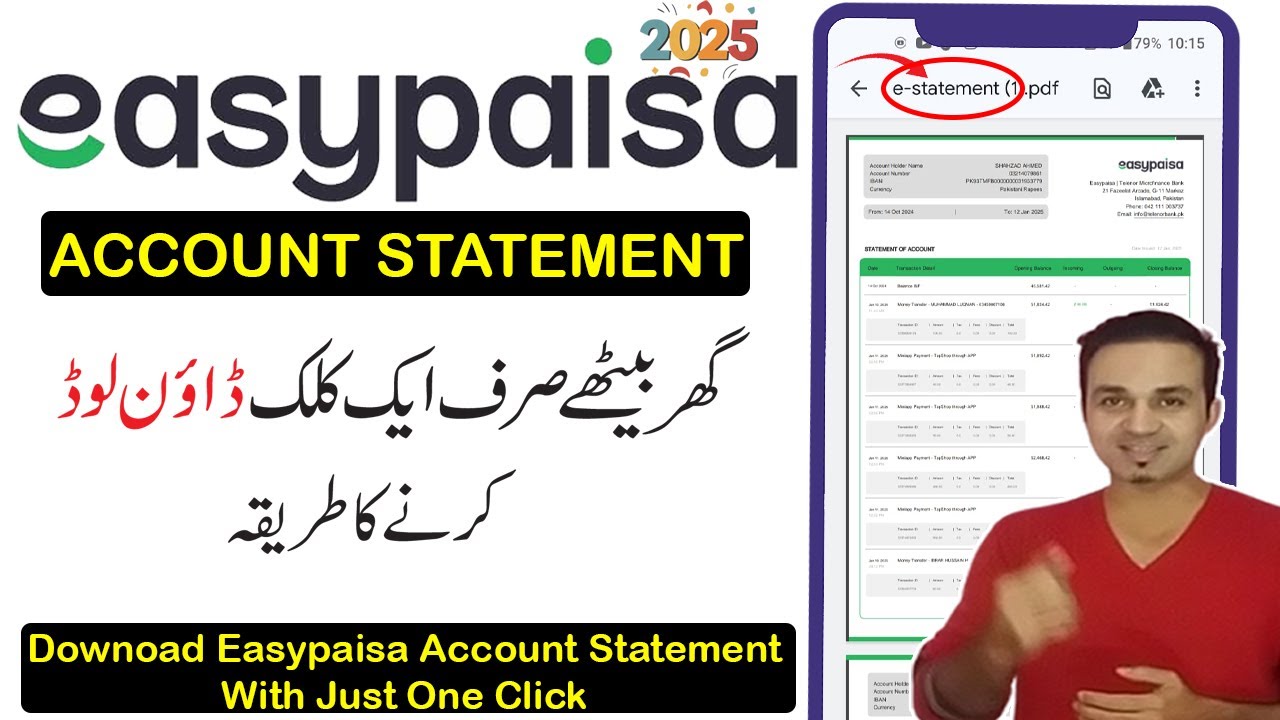 How To Download & Watch Easypaisa Account Statement | Easypaisa Account ...