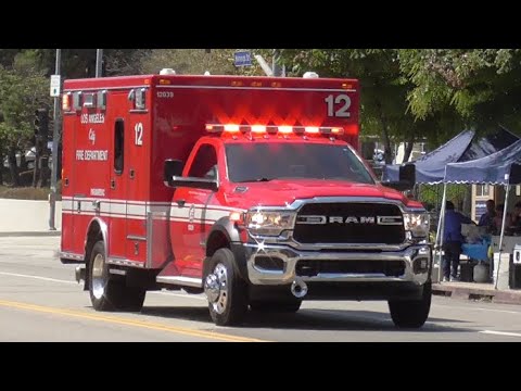 LAFD Rescue 12 Transporting - YouTube