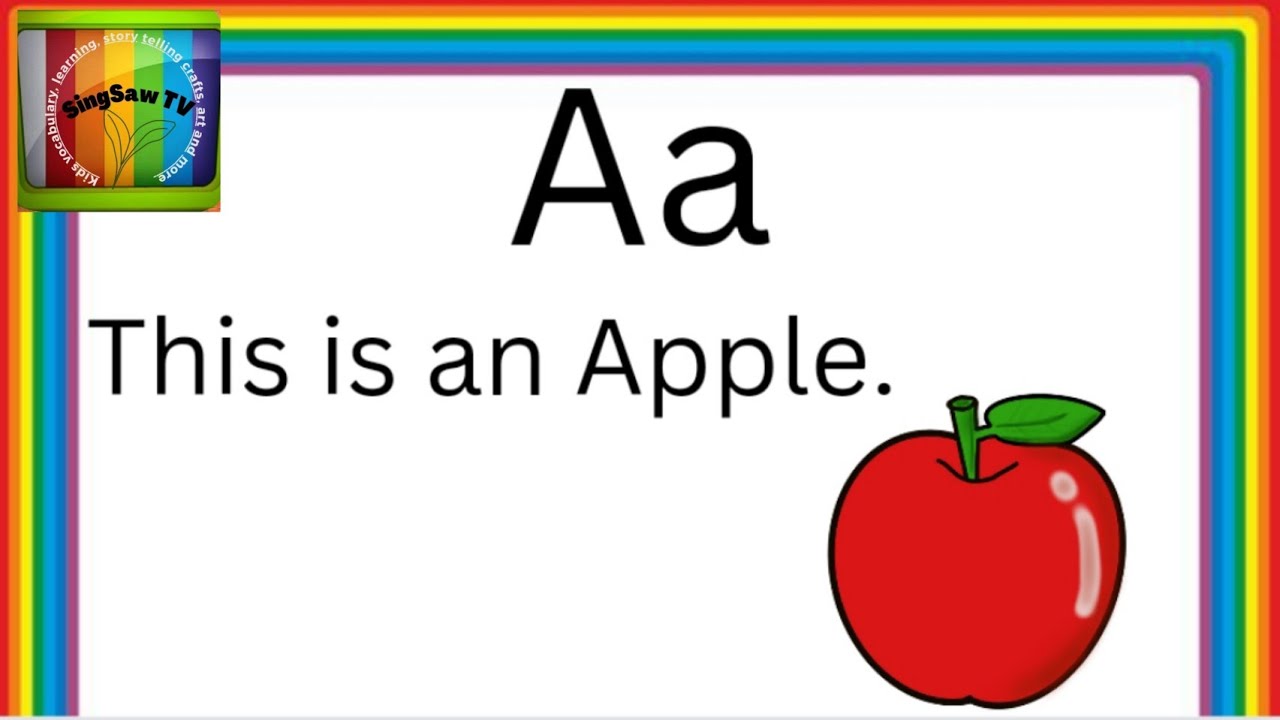 The Letter A | Learn A for apple, Alligator | "This is" sentences | The ...