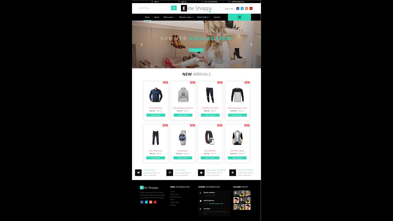 ELITE SHOPPY| HTML and CSS Project| PSD to HTML Conversion| HTML and ...