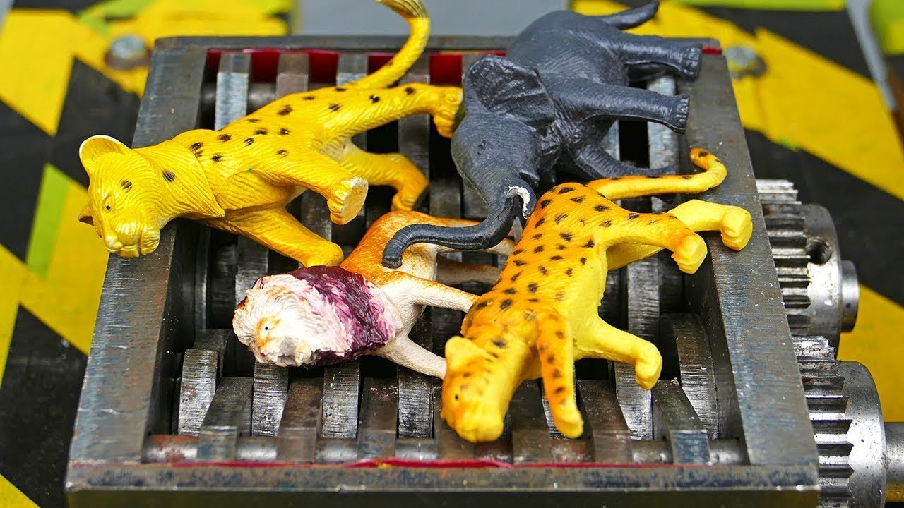 SHREDDER VS TOY ANIMALS | SATISFYING - YouTube
