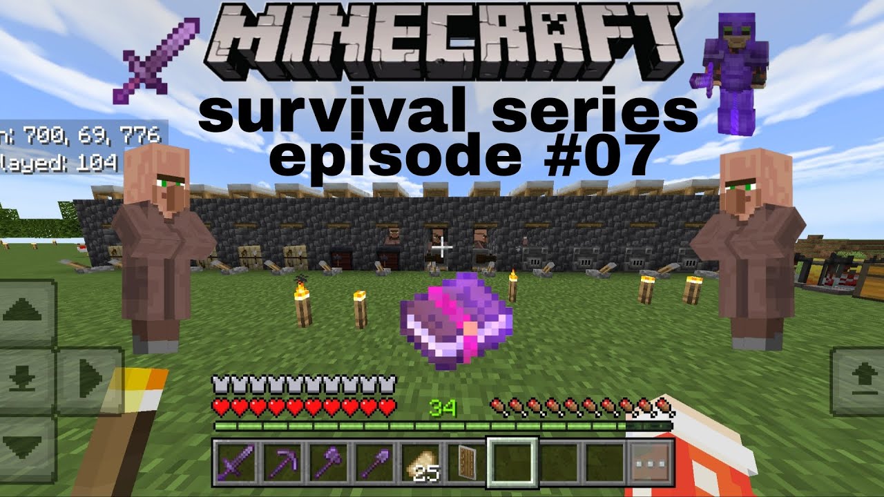 Playing minecraft pe survival series episode 7 - YouTube