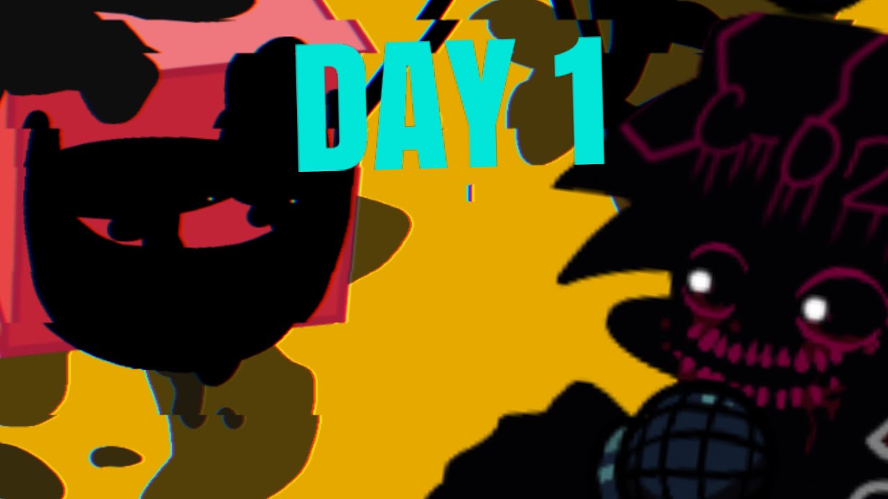 Friday night funkin mod corrupted boyfriend Vs Glitch blocky DAY 1 ...