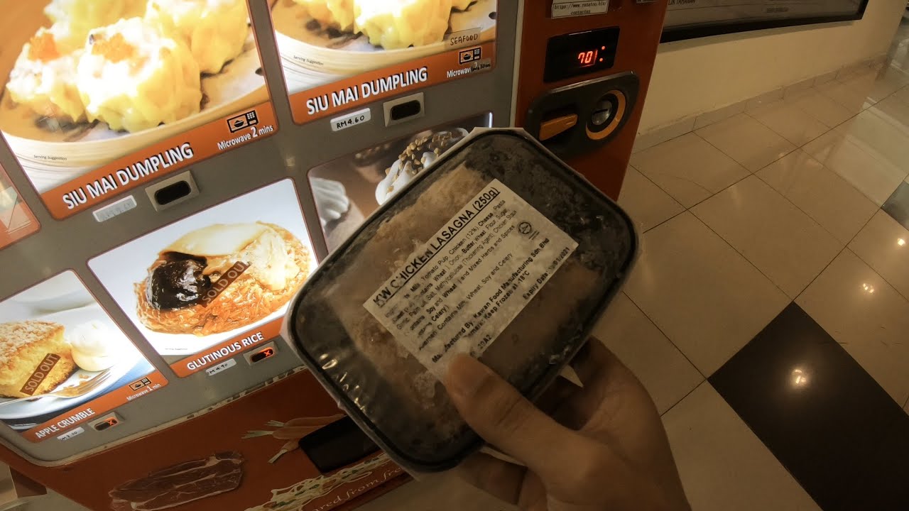 Lasagna From A Vending Machine | Cheesy Sausage - YouTube