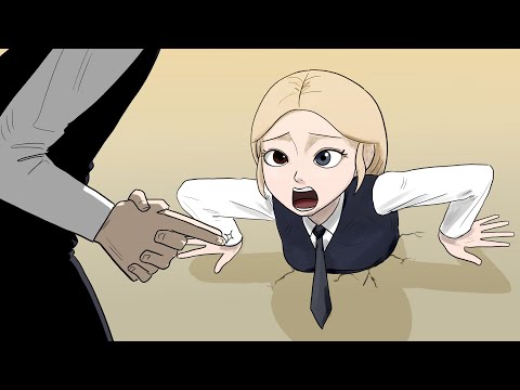 Butt Poking to a Girl Stuck on a Wall