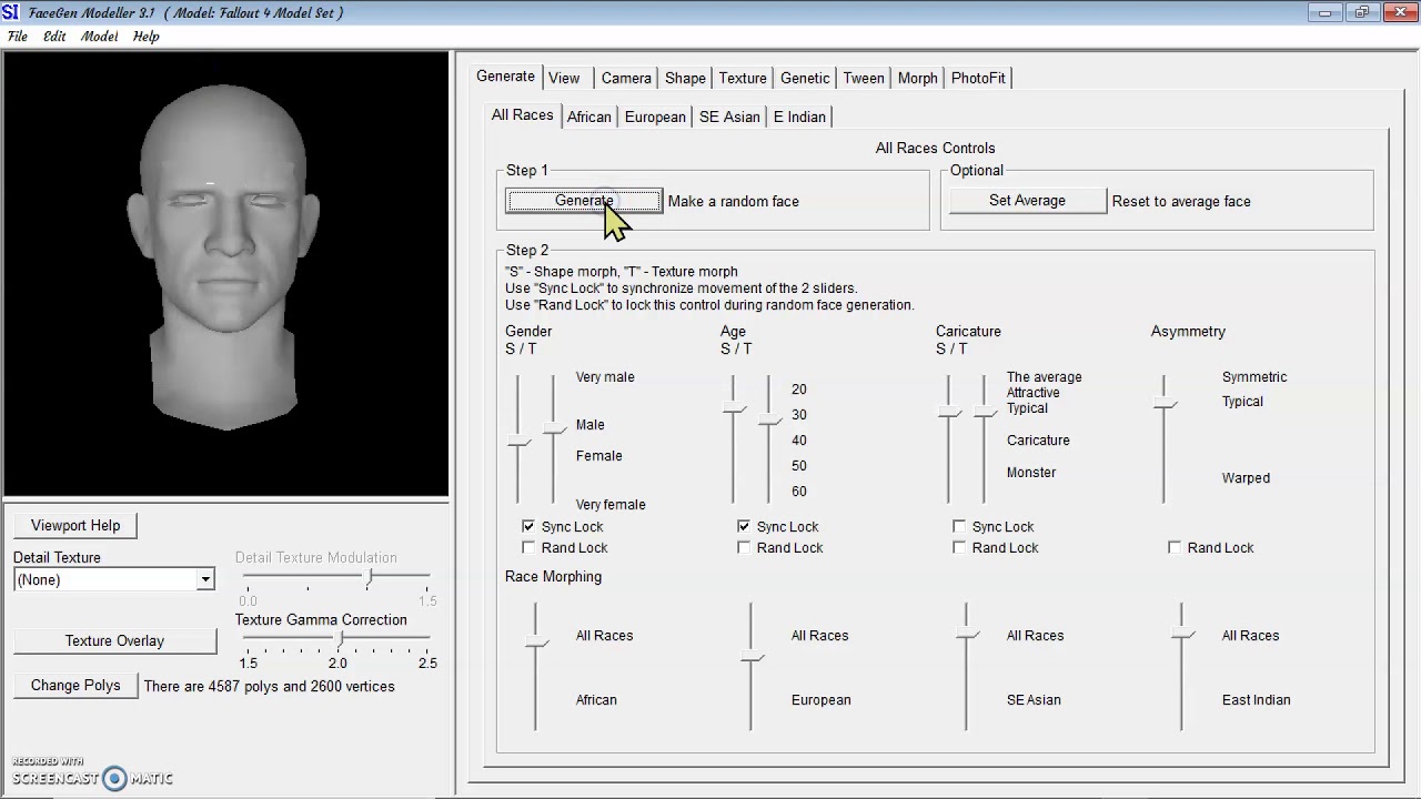 Fallout 4 Head integrated into SI FaceGen Modeller - YouTube