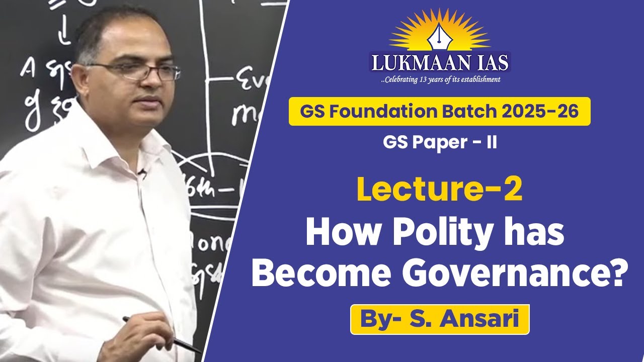 How Polity has become Governance? | By S. Ansari - Lukmaan IAS - YouTube