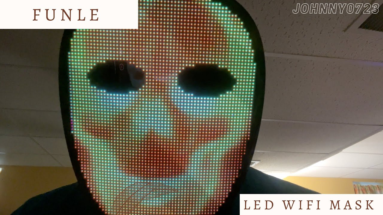 Funle LED WIFI Digital Mask - YouTube