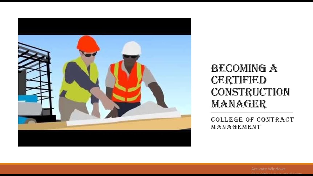Becoming a Certified construction manager - YouTube