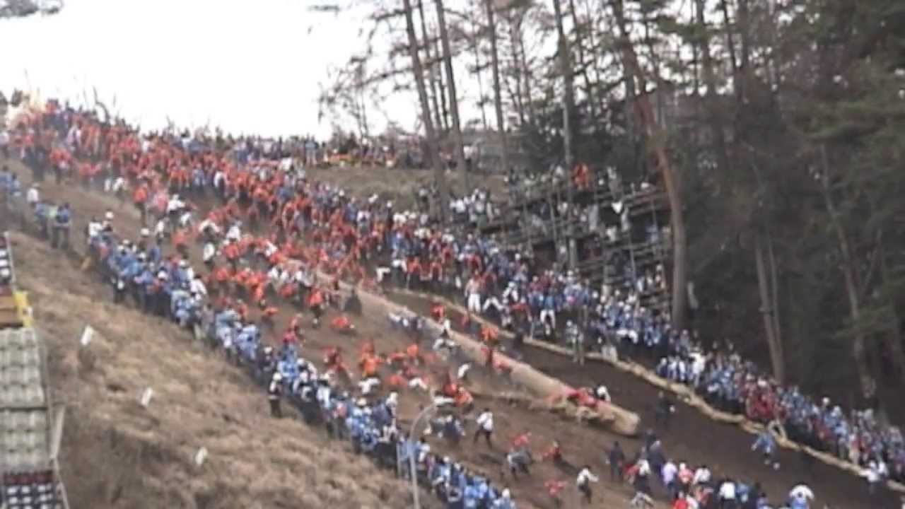 SUPER DANGEROUS! Onbashira Festival (Japanese log riding Festival ...