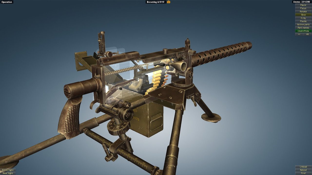 [World of GUNS]白朗寧M1919機槍原理與分解Principles and disassembly of the M1919 ...