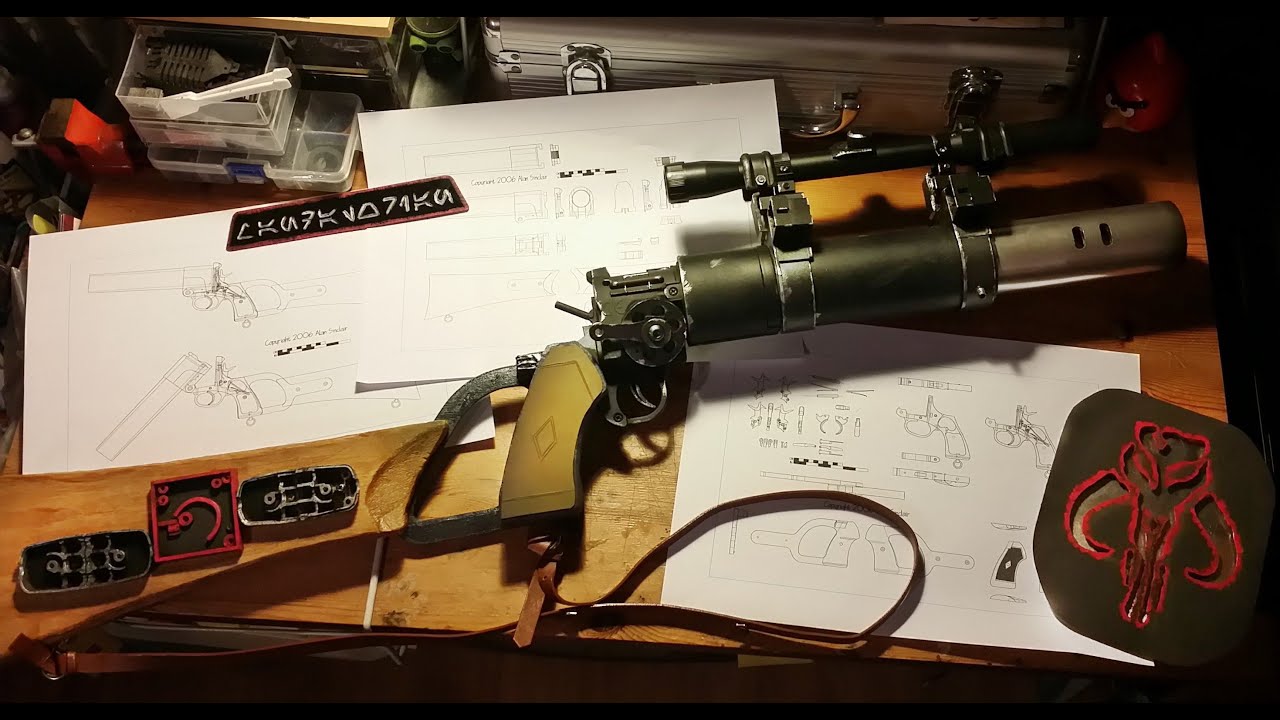 Scratch Built Boba Fett EE3 Heavy Blaster - YouTube