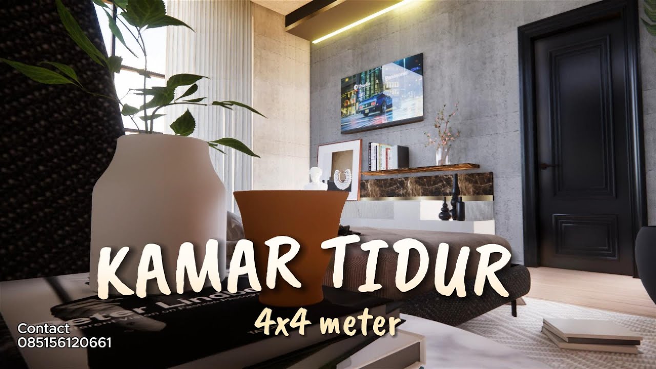 Desain Kamar tidur Industrial 4x4 meter @HCLSTUDIO - YouTube