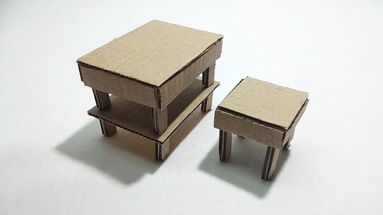 how to make a tea table in carboard - YouTube