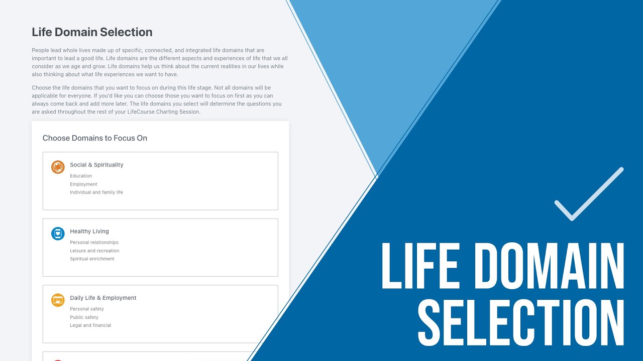 Life Domain Selection - YouTube