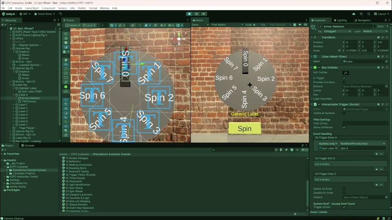 Spin Wheel in Unity 3D (EZPZ Interaction Toolkit) - YouTube