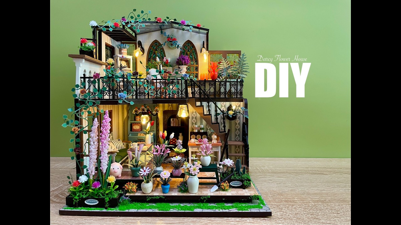 Darcy Flower House | DIY Miniature Dollhouse Crafts | Relaxing ...