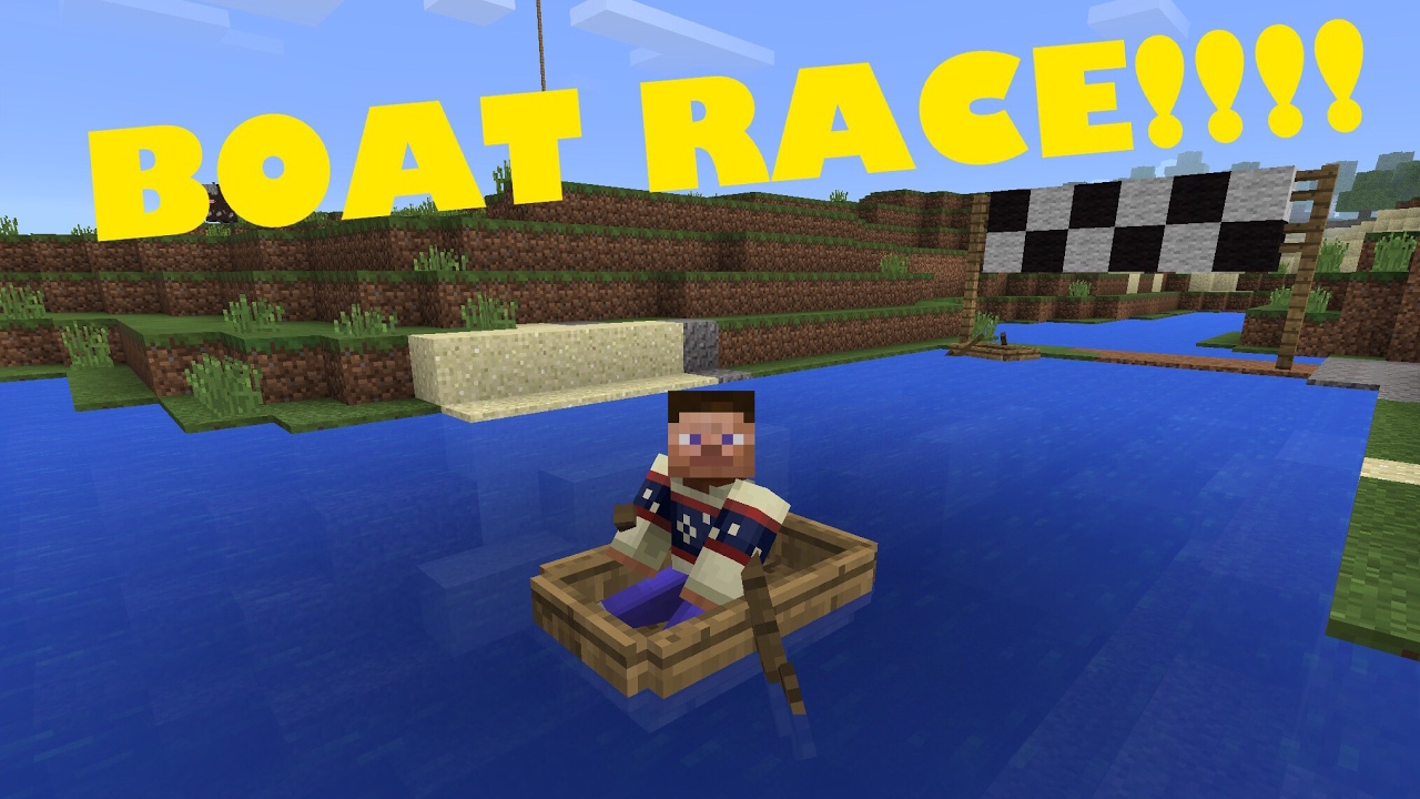 RIVER BOATING RACE! | Minecraft PE Survival Challenges | Episode 13 ...