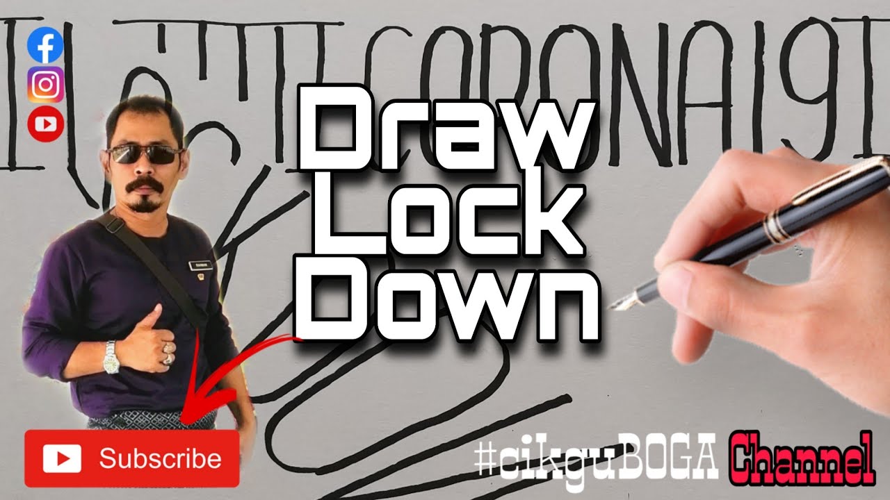 Reka Bentuk Grafik | Tipografi Ekspresi | Stay At Home Drawing | How To ...