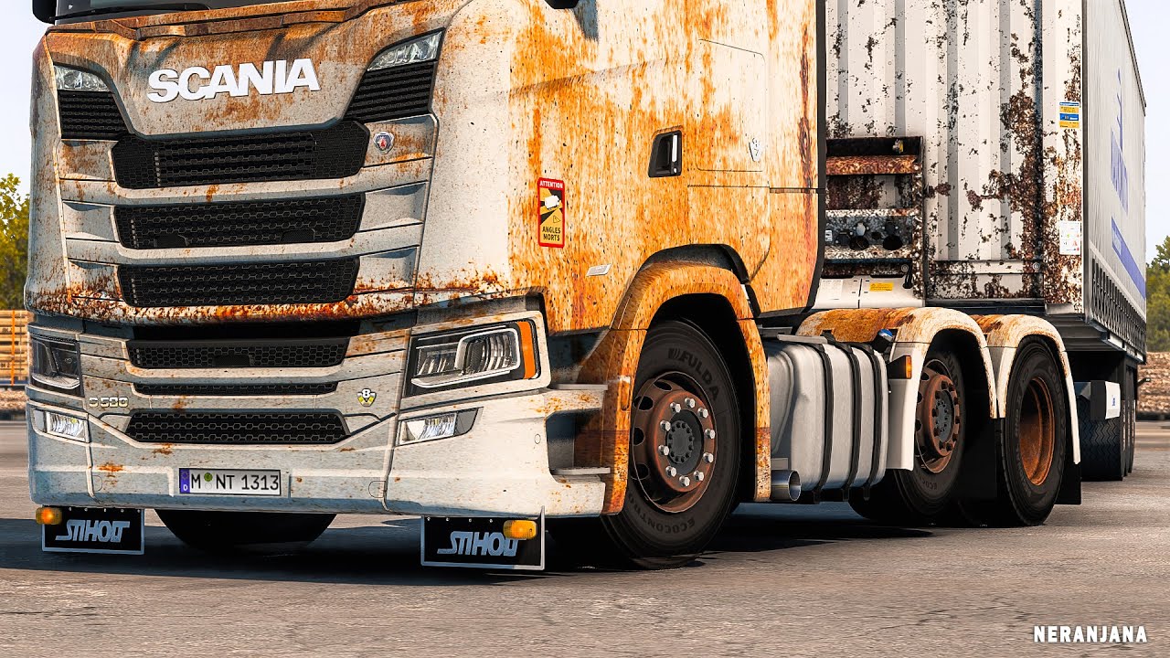 ETS2 Mods v1.42 | Realistic Dirty & Rusty Tires and Rims Pack | ETS2 ...