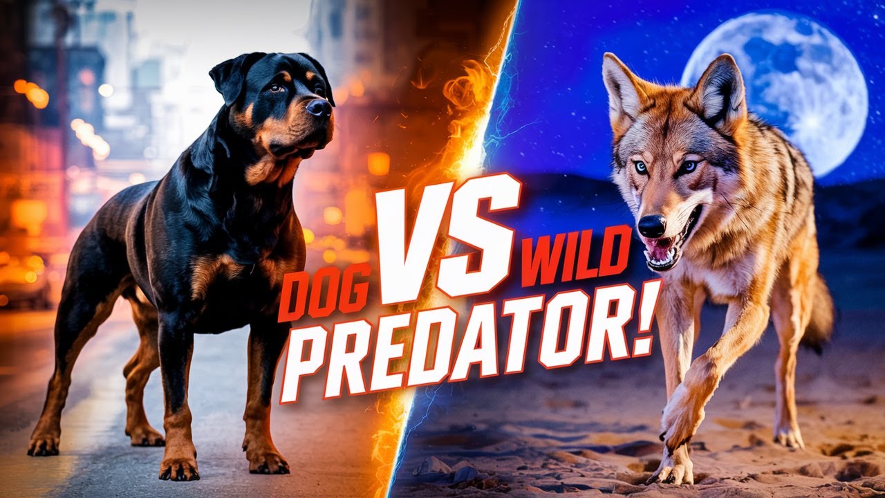 Rottweiler vs Coyote The Truth About Dog vs Wild Predator - YouTube