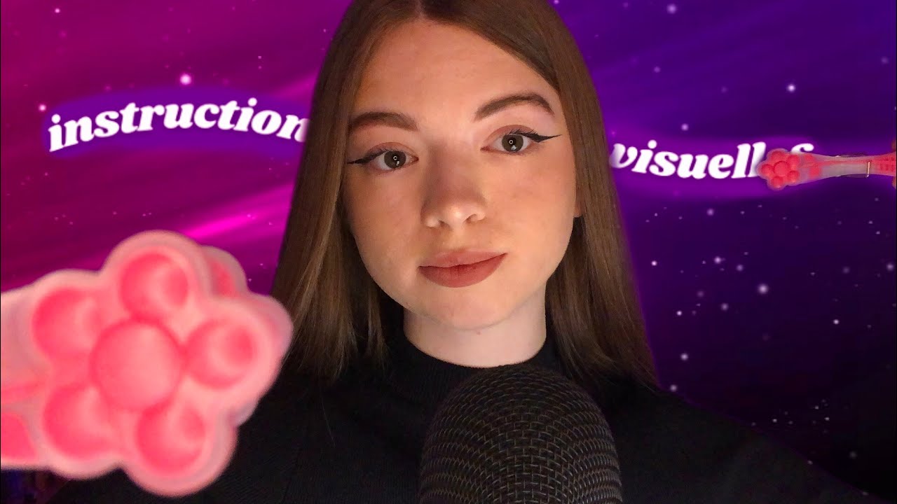 - ASMR - SUIS MES INSTRUCTIONS VISUELLES 💫 (focus, pinces, crayon...) # ...