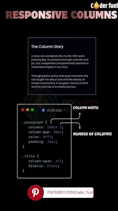 Responsive Columns in HTML & CSS #ResponsiveDesign #CSSColumns #FlexboxMagic #GridLayout # ...