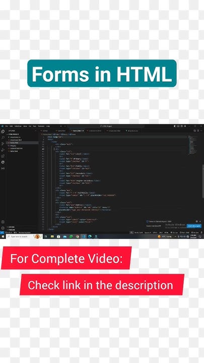 Forms in html | html form #viralshort #trending #htmlforms - YouTube