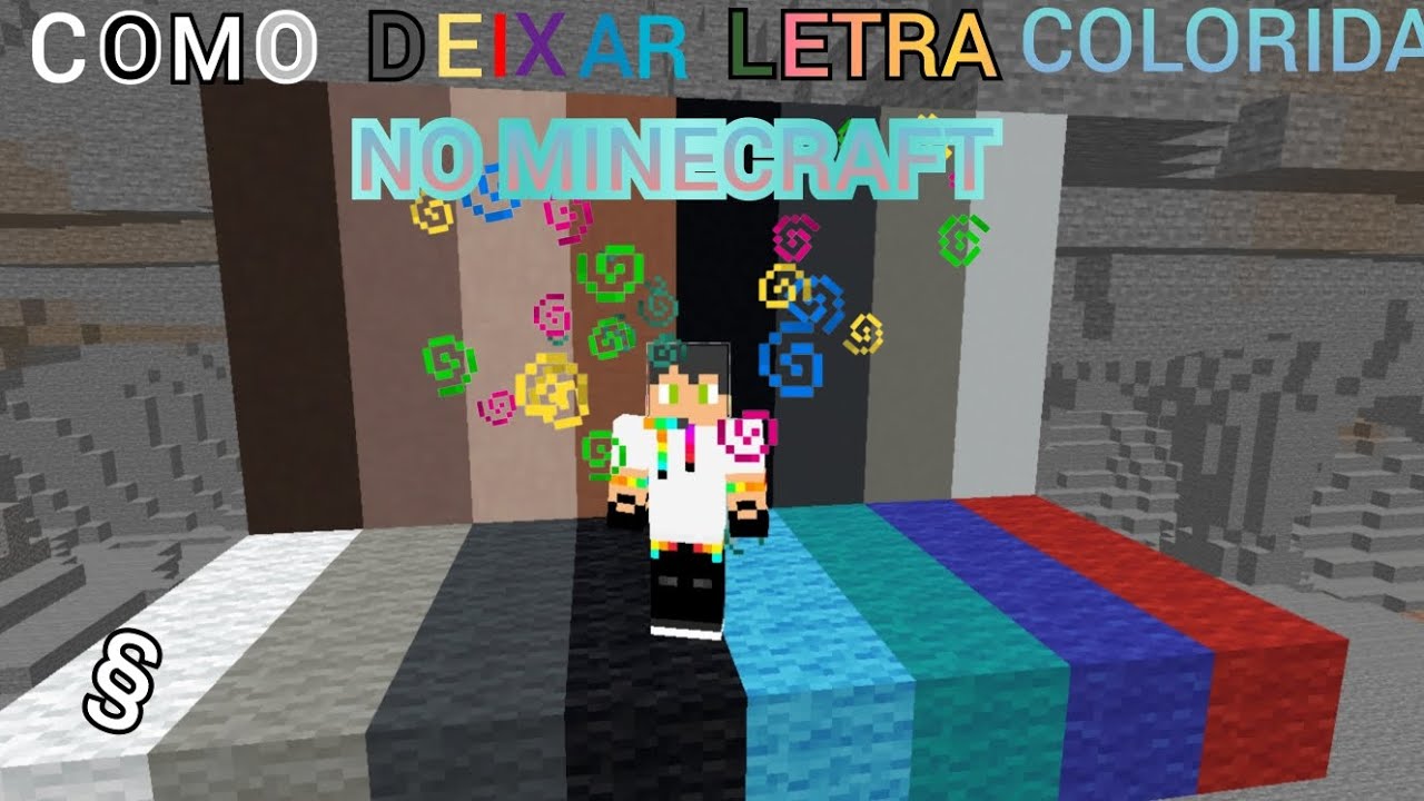 Tutorial de como deixar letra colorida e modificar a letra no MINECRAFT ...