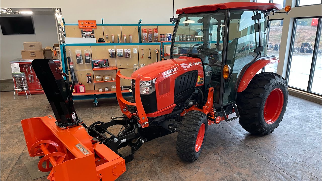 Kubota Front Mounted Snow Blower - YouTube