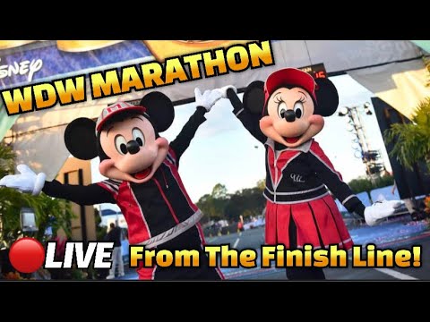 🔴LIVE: WDW MARATHON from the FINISH LINE! runDisney Walt Disney World ...