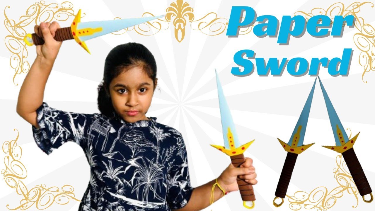 DIY Paper Sword ⚔️: Easy and Fun Craft Tutorial | Esther's Art and ...