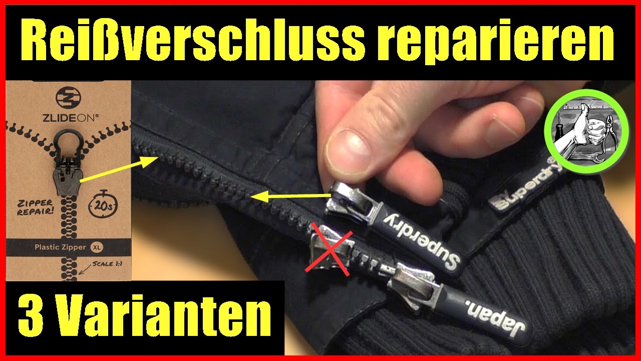 Reißverschluss reparieren Reißverschluss Schieber wechseln ...