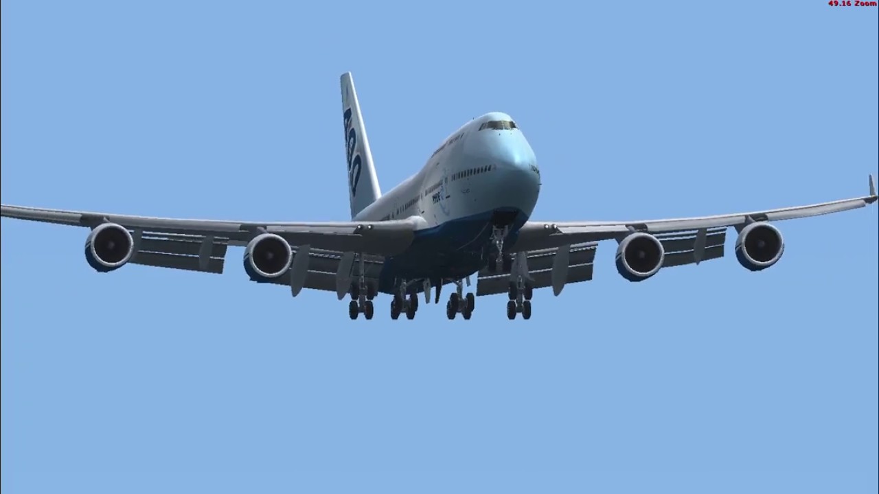 pmdg b747 landing - YouTube