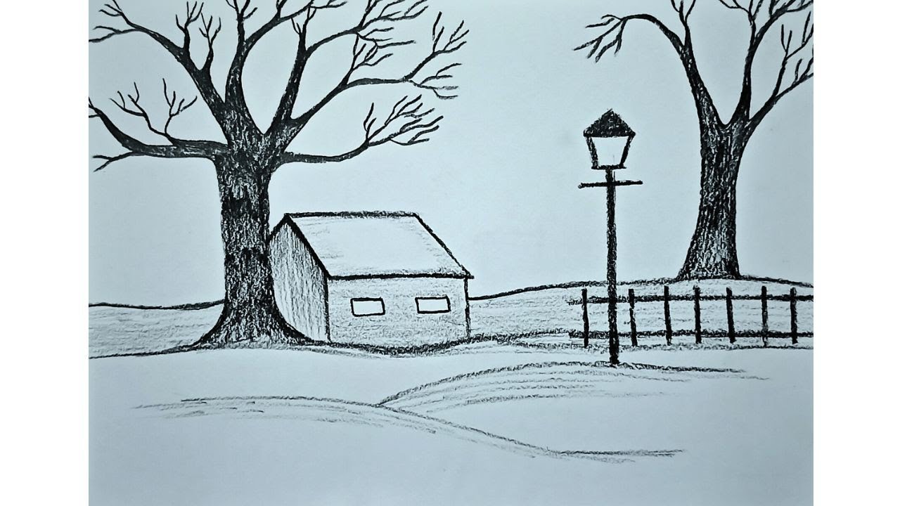 How To Draw Awesome Beautiful Landscape Step by Step for Beginners ...