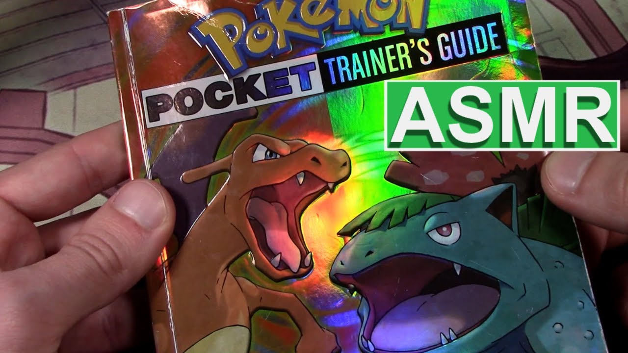 [ASMR] Nostalgic Pokemon Fire Red Leaf Green Guide Book - YouTube