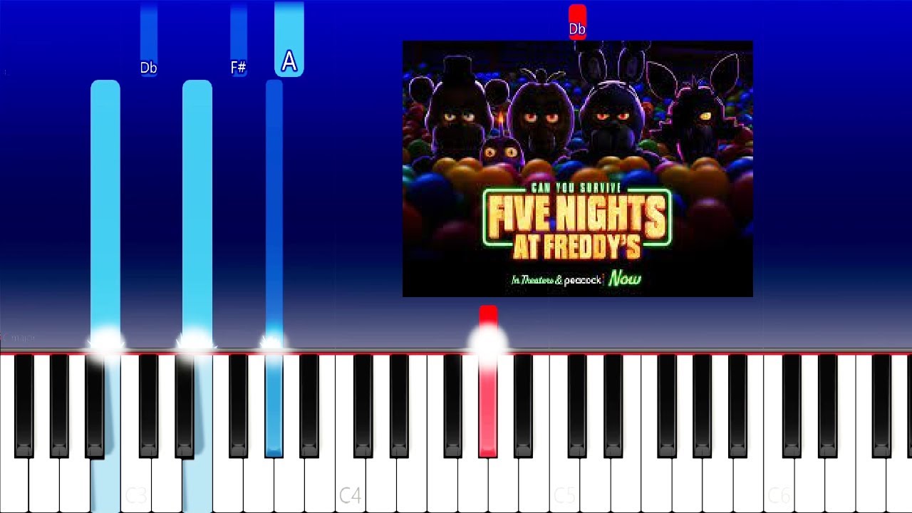 Five Nights at Freddy's The Movie Theme (Piano Tutorial) - YouTube