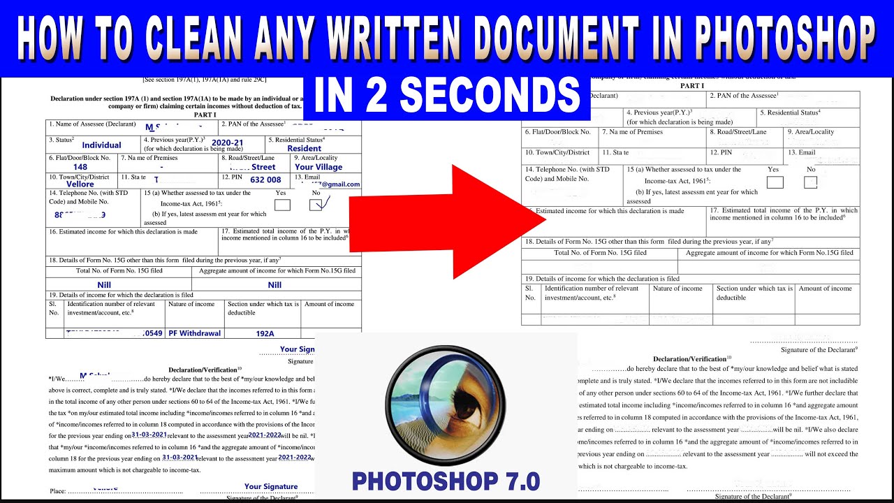how to clean any written document in photoshop - YouTube