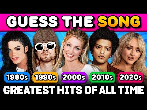 GUESS THE SONG Per Decade 1980 - 2024 🎤🎶 Greatest Hits of All Time ...