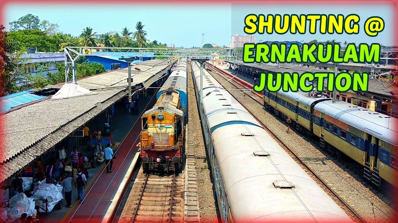 Mangala Express shunting at Ernakulam Junction - YouTube