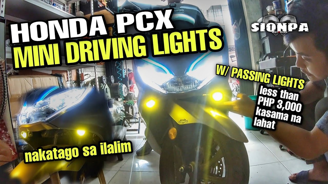 INSTALLATION OF MINI DRIVING LIGHTS FOR MY HONDA PCX | SIONPA | SHORT ...