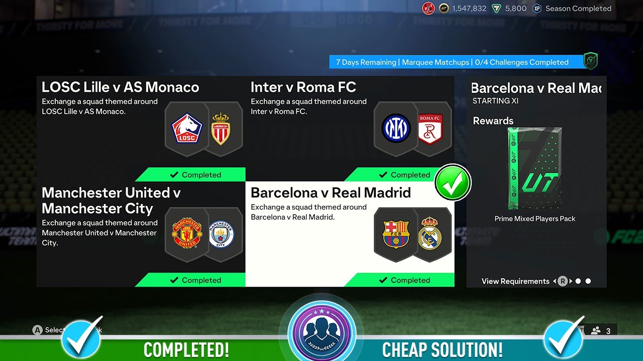 FC 24 Marquee Matchups – Barcelona v Real Madrid SBC - Cheap Solution ...