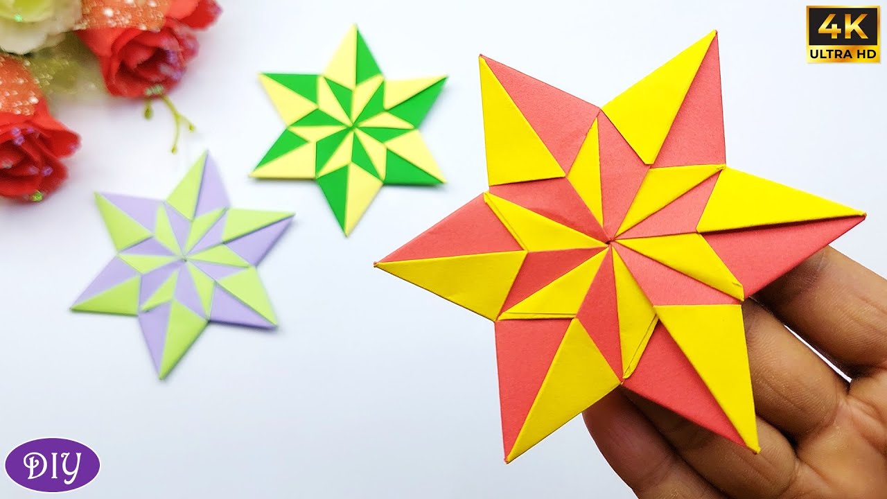 How to Make a Paper Star Step by Step || Origami Ninja Star || Easy ...