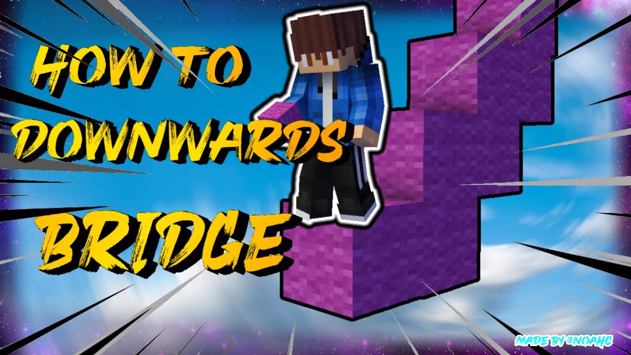 Minecraft How to Bridge Downwards [Very simple] - YouTube